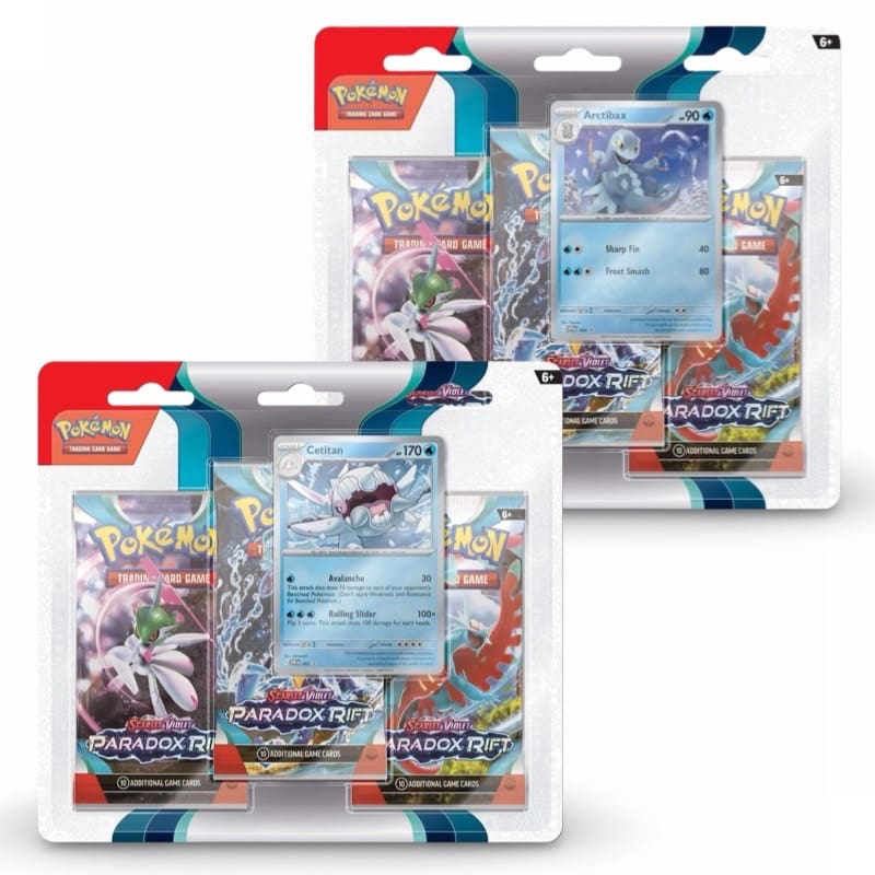 Pokemon Paradox Rift: 3-Pack Blister Cetitan/ Arctibax – CardsRfun